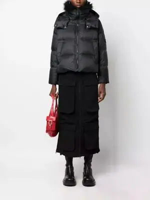 YVES SALOMON Detachable-hood Zipped Puffer Jacket