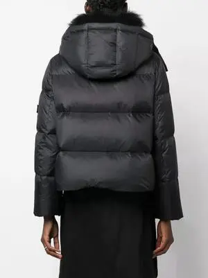 YVES SALOMON Detachable-hood Zipped Puffer Jacket