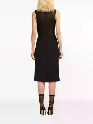 AMI Paris Pleated Tailored Skirt