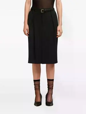 AMI Paris Pleated Tailored Skirt