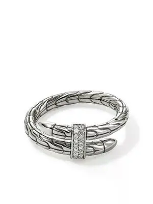 John Hardy Sterling Diamond Spear Ring - Silver