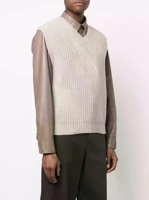 Nanushka Ribbed V-neck Sweater Vest