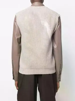 Nanushka Ribbed V-neck Sweater Vest
