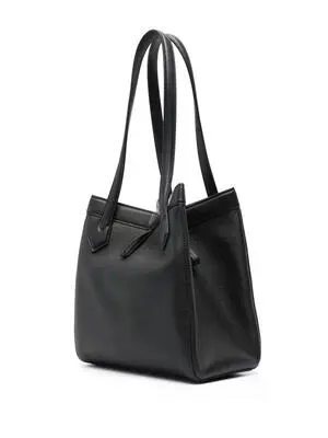 Fendi Origami Leather Shoulder Bag - Black