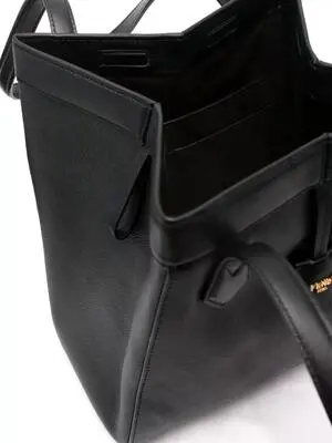 Fendi Origami Leather Shoulder Bag - Black