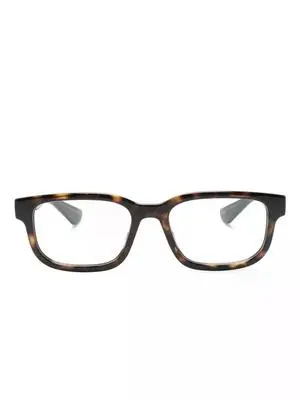 Gucci Tortoiseshell Rectangle-frame Glasses - Brown