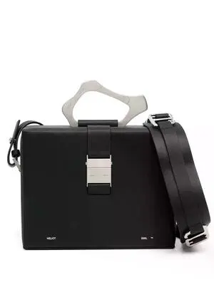 HELIOT EMIL Box Leather Shoulder Bag - Black