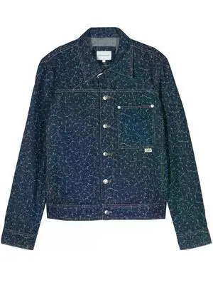 Maison Kitsuné Geometric-patterned Denim Jacket