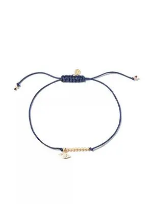 SYDNEY EVAN 14kt Yellow Evil Eye Diamond Cord Bracelet