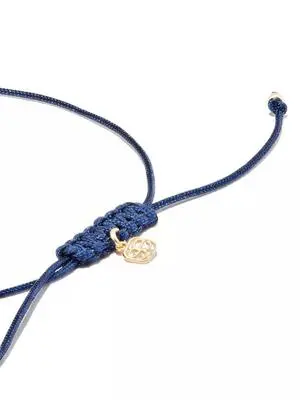 SYDNEY EVAN 14kt Yellow Evil Eye Diamond Cord Bracelet