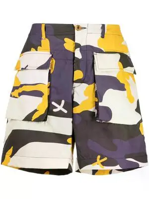 THE POWER FOR THE PEOPLE Camouflage-print Deck Shorts - Neutrals