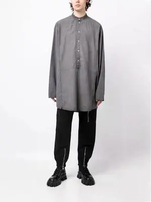 NICOLAS ANDREAS TARALIS Band-collar Cotton Shirt