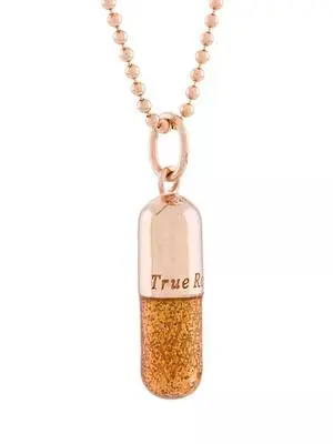 TRUE ROCKS Glitter Pill Pendant Necklace