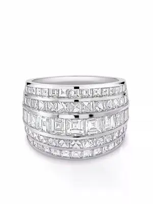 PRAGNELL Platinum Manhattan Classic Diamond Ring - Silver