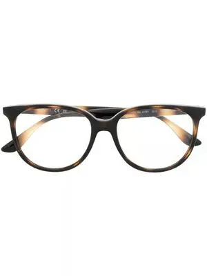 Ray-ban Logo-plaque Round Glasses - Brown