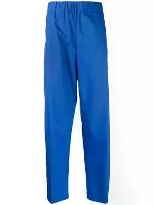 LANEUS Straight-leg Cotton Trousers - Blue