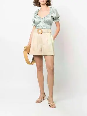 Zimmermann Dancer Belted Tailored Shorts