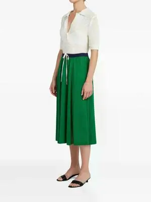 Cashmere In Love Knitted Circle Skirt - Green