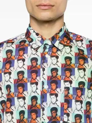 Comme Des Garçons Portrait-print Shirt