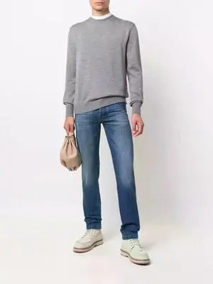 BALLANTYNE Ribbed-knit Wool Jumper - Grey