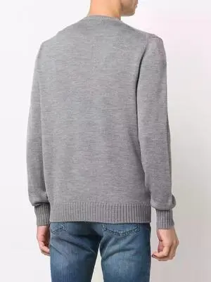 BALLANTYNE Ribbed-knit Wool Jumper - Grey