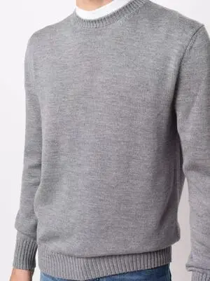 BALLANTYNE Ribbed-knit Wool Jumper - Grey
