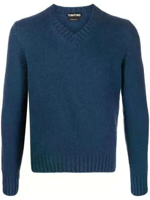 TOM FORD Ribbed-knit V-neck Jumper