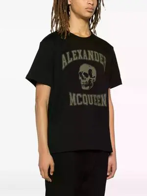 Alexander McQueen Logo-print Cotton T-shirt - Black