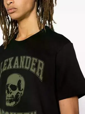 Alexander McQueen Logo-print Cotton T-shirt - Black
