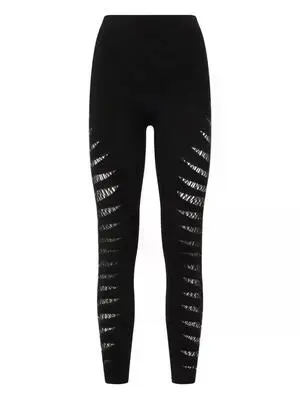 Roberto Cavalli Python-patterned Leggings - Black