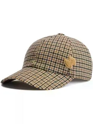 PATOU Check Print Baseball Cap - Brown