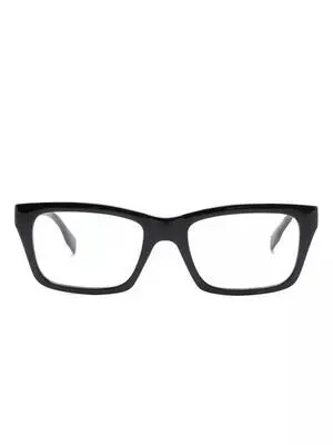 Karl Lagerfeld Logo-print Rectangle-frame Glasses - Black