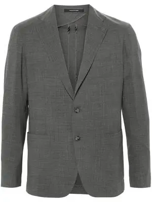 Tagliatore Notched-lapels Single-breasted Blazer - Grey