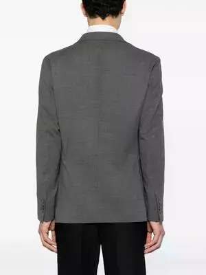 Tagliatore Notched-lapels Single-breasted Blazer - Grey