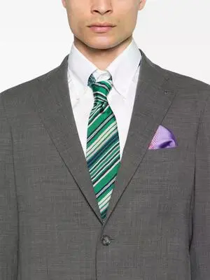 Tagliatore Notched-lapels Single-breasted Blazer - Grey