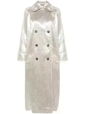 Brunello Cucinelli Metallic-finish Trench Coat
