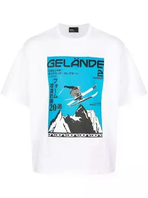 Kolor Graphic-print Cotton T-shirt - White