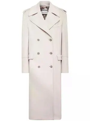 Philipp Plein Skull Crystal-embellished Double-breasted Coat