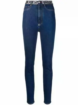 Philipp Plein Logo-embellished Skinny-leg Jeans