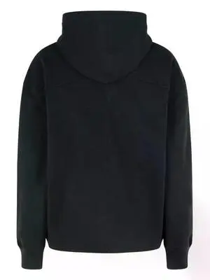 JIL SANDER Zipped Drawstring Hoodie - Black