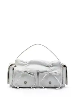Acne Studios Multipocket Leather Tote Bag - White