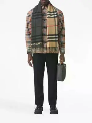 Burberry Contrast-check Cashmere Scarf