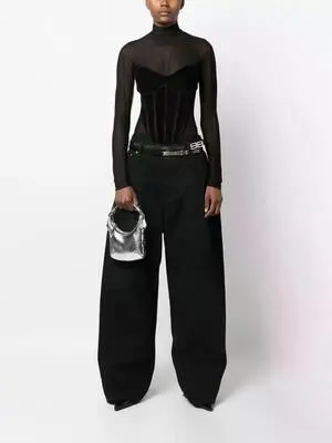 By Far Cosmo Metallic Top-handle Bag