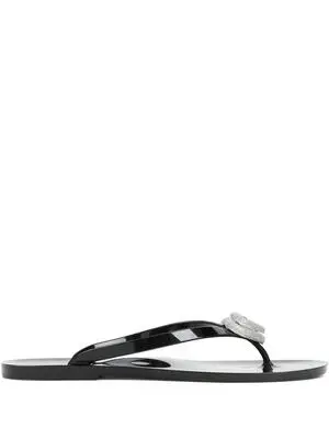 Mach & Mach Heart-charm Flip Flops