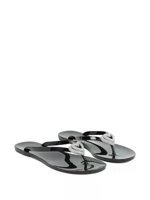 Mach & Mach Heart-charm Flip Flops