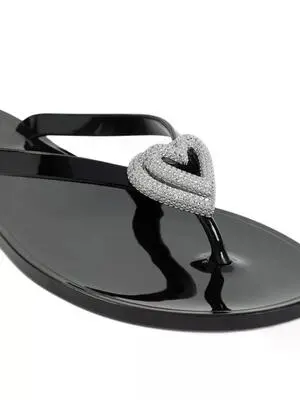 Mach & Mach Heart-charm Flip Flops