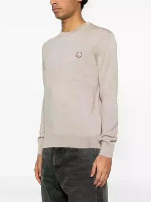 Maison Kitsuné Bold Fox Head Patch Sweater - Neutrals