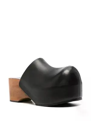 Acne Studios Wooden-platform Clogs - Black