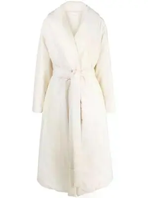 THE ROW Francine Tied-waist Coat - Neutrals