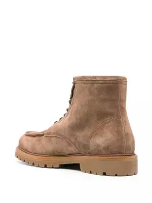 Brunello Cucinelli Suede Lace-up Ankle Boots